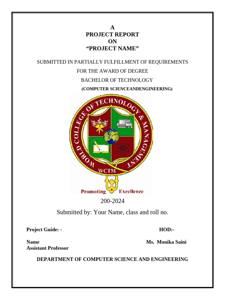 Sample Report For Project | PDF | Cognition