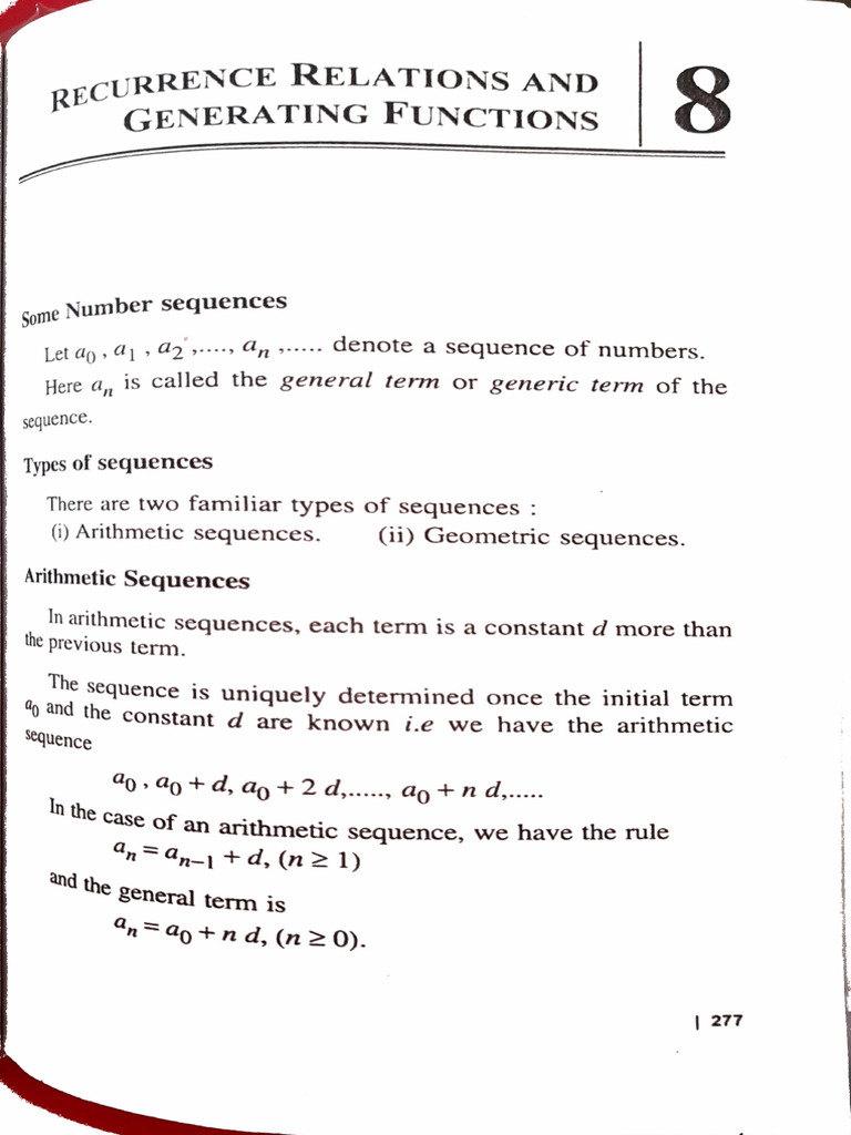 Recurrence Relations DM | PDF | Recurrence Relation | Sequence