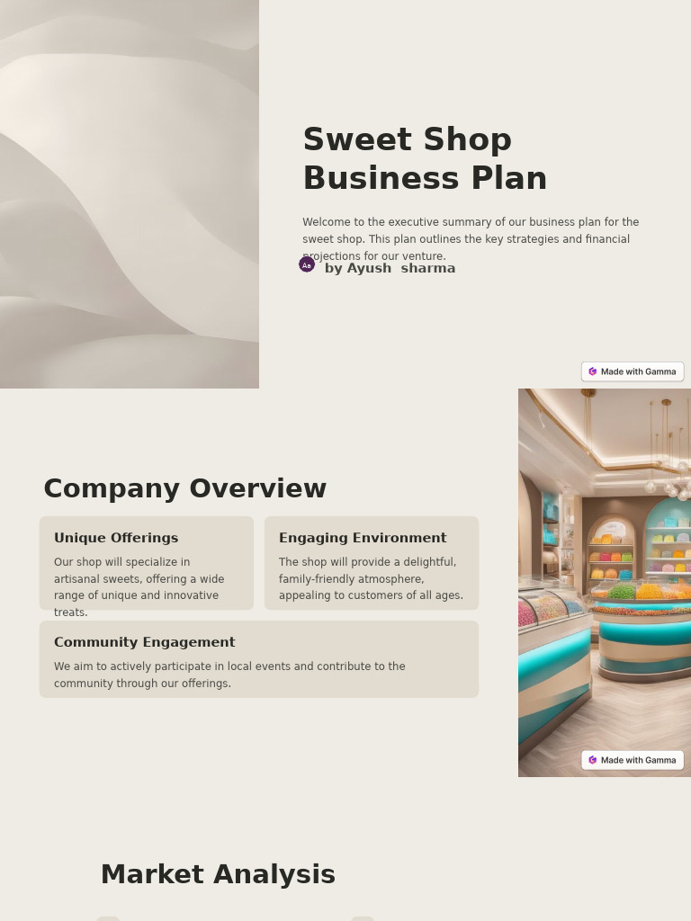 Sweet Shop Business Plan Overview | PDF | Confectionery | Marketing