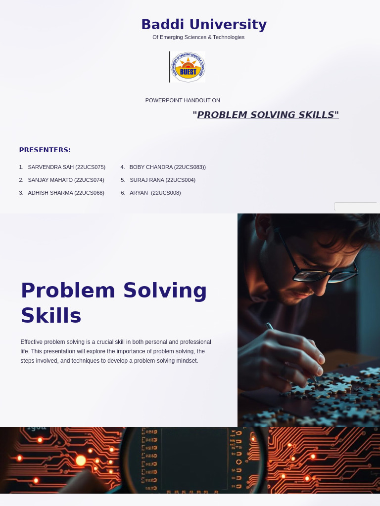 Problem Solving Skill | PDF | Creativity | Learning