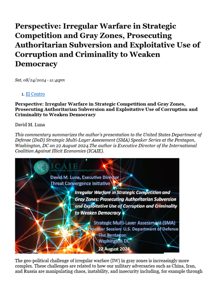 Perspective_ Irregular Warfare in Strategic Competition and Gray Zones ...