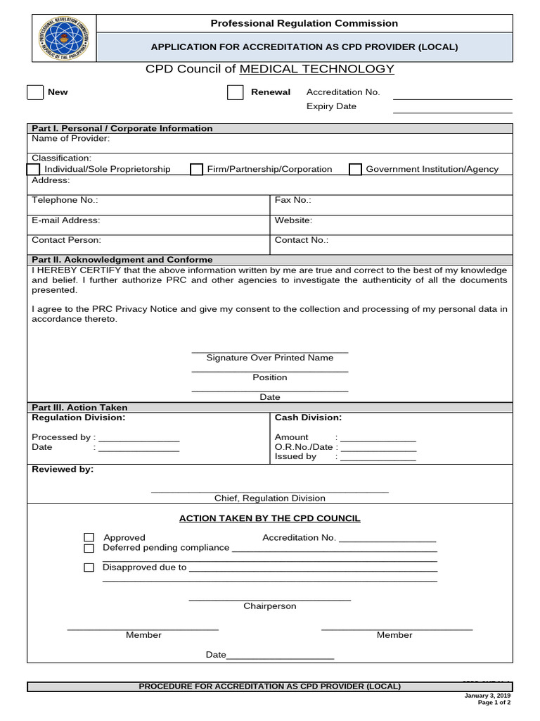 Cpdd-omt-01-A Rev 00 Local CPD Provider | PDF | Identity Document