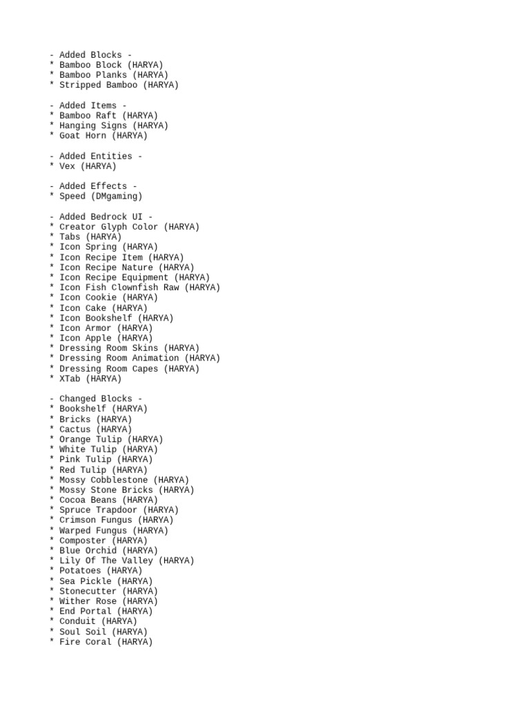 Change Logs | PDF