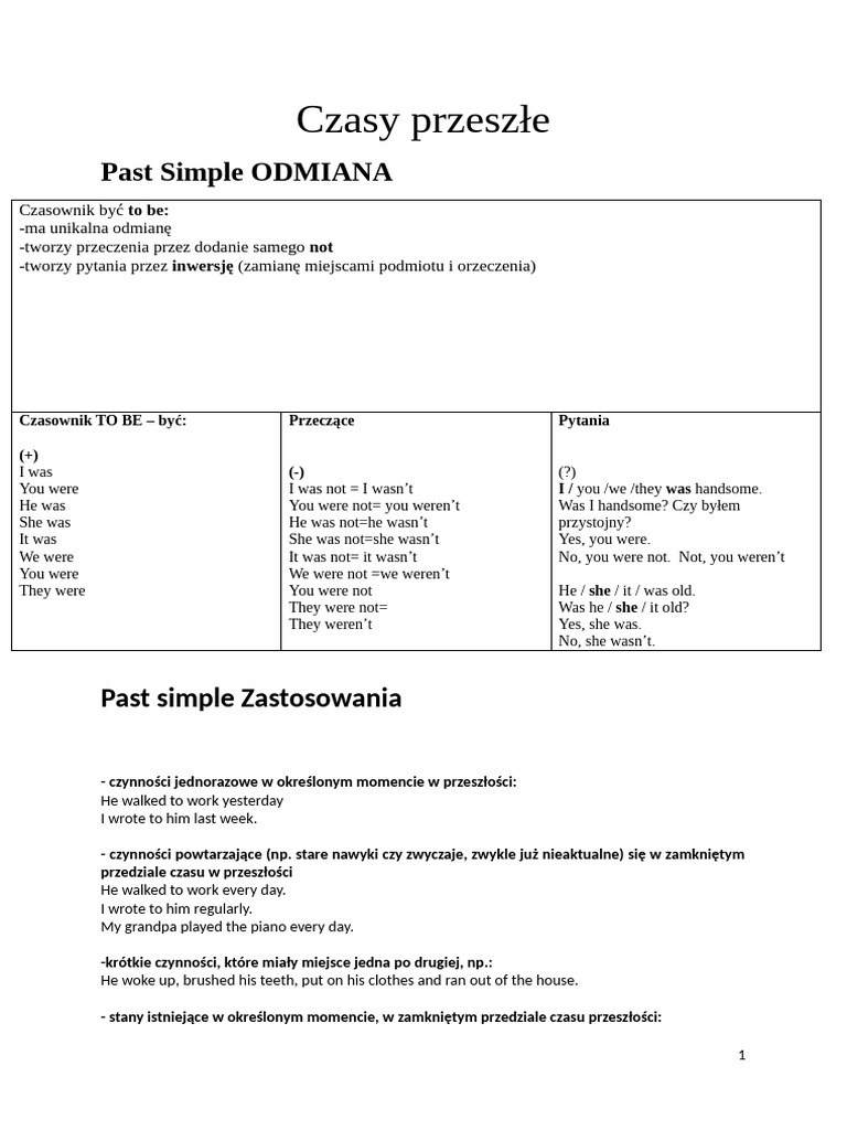 Past Simple and Continuous Grammar Guide | PDF