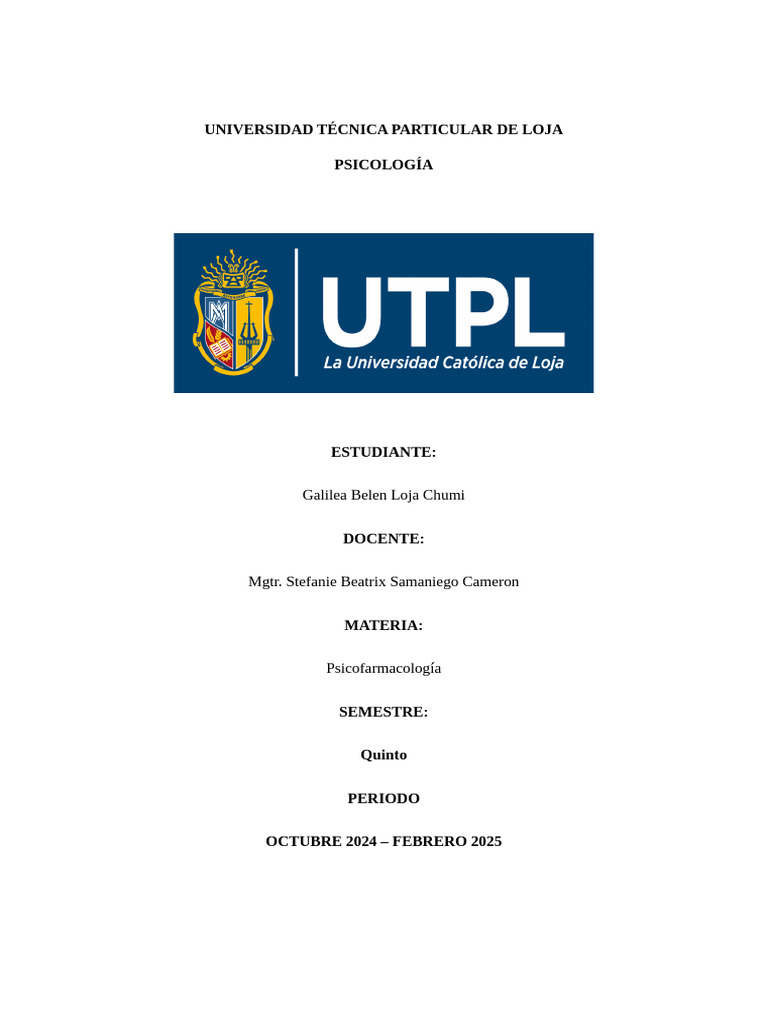 Actividad Práctica Complementaria, Galilea Loja | PDF | Sinapsis | Neurotransmisor