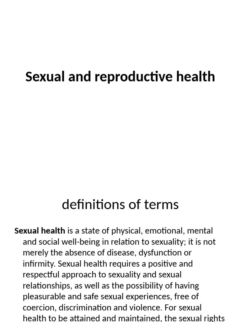 Sexual and Reproductive Health | PDF | Maternal Death | Human Sexuality