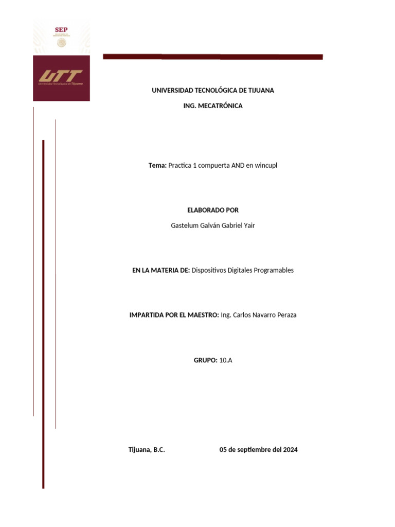 Practica 1 Compuerta AND en Wincupl | PDF