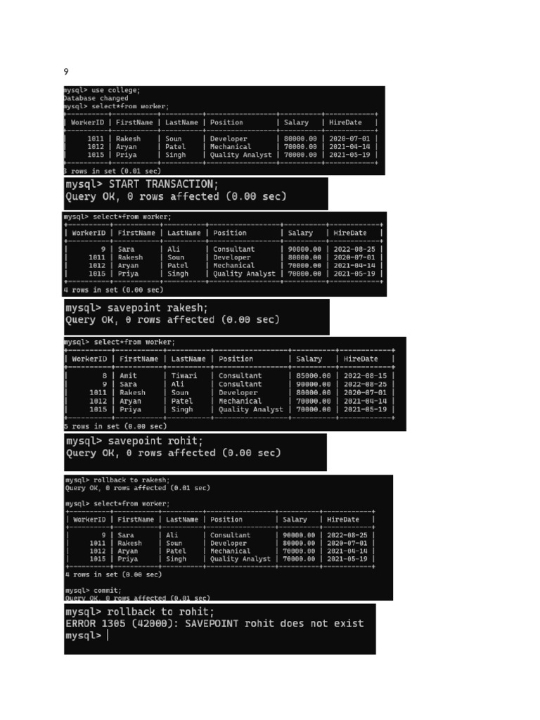 Database Outputs | PDF