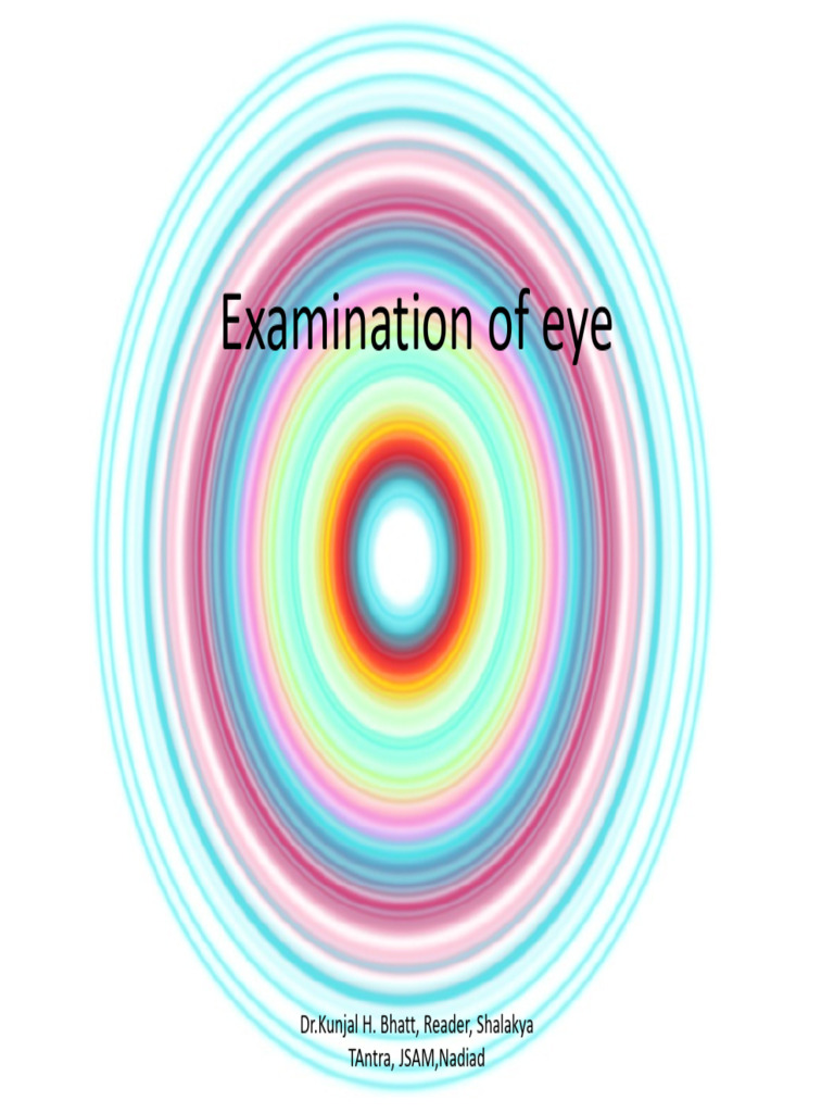 Eye Examination | PDF | Cornea | Ophthalmology
