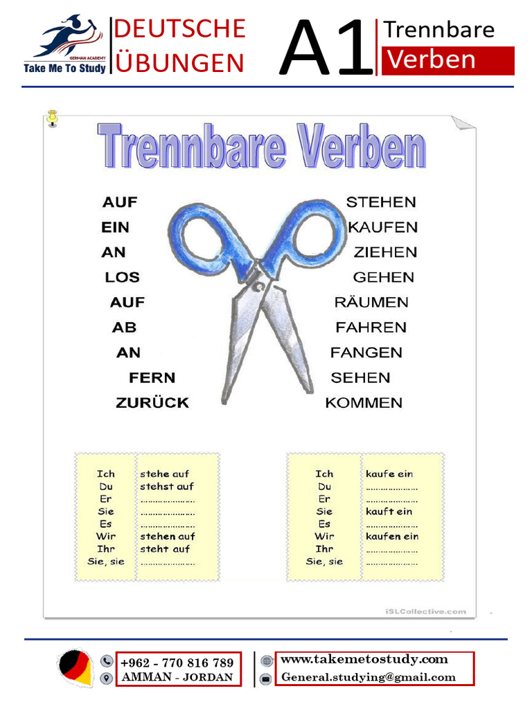 A1 Trennbare Verben | PDF