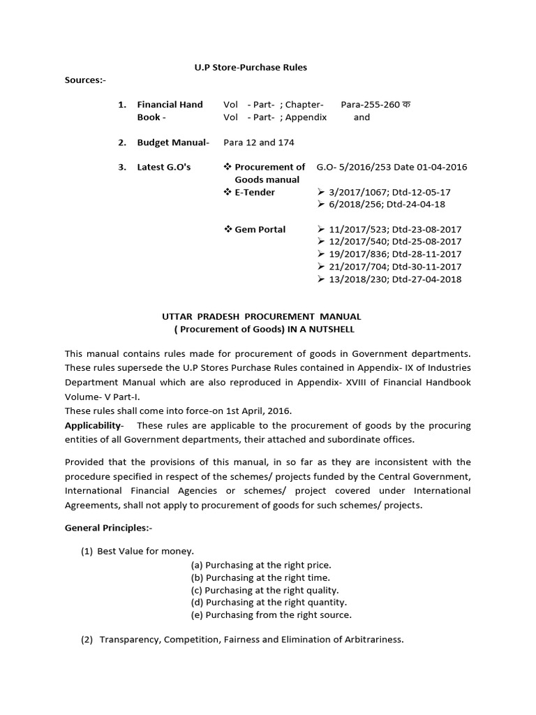 U.P. Store Purchase Rules Overview | PDF | Liquidated Damages | Procurement