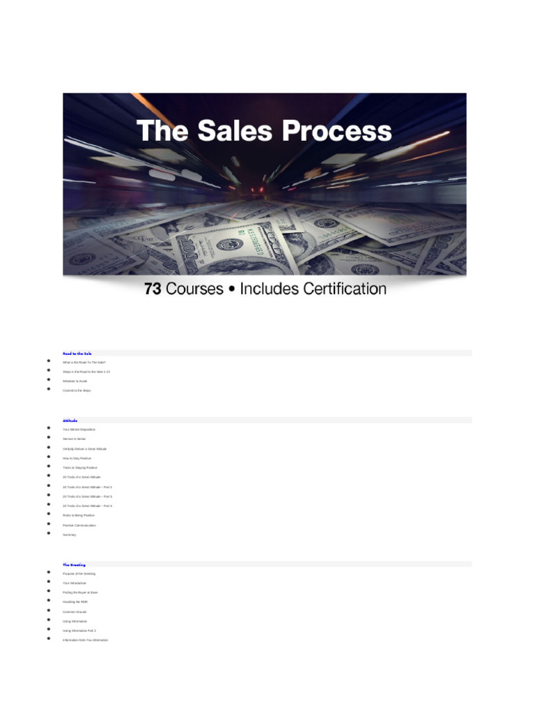 The Sales Process | PDF