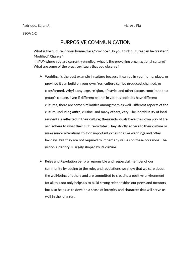 Purposive Communication | PDF