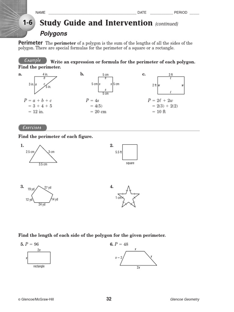 Polygons Study Guide | PDF | Classical Geometry | Euclid