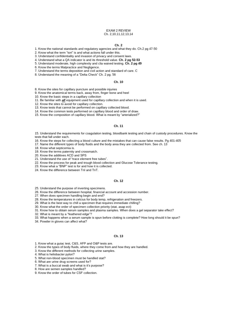 Exam 2B Review | PDF | Blood Plasma | Clinical Medicine