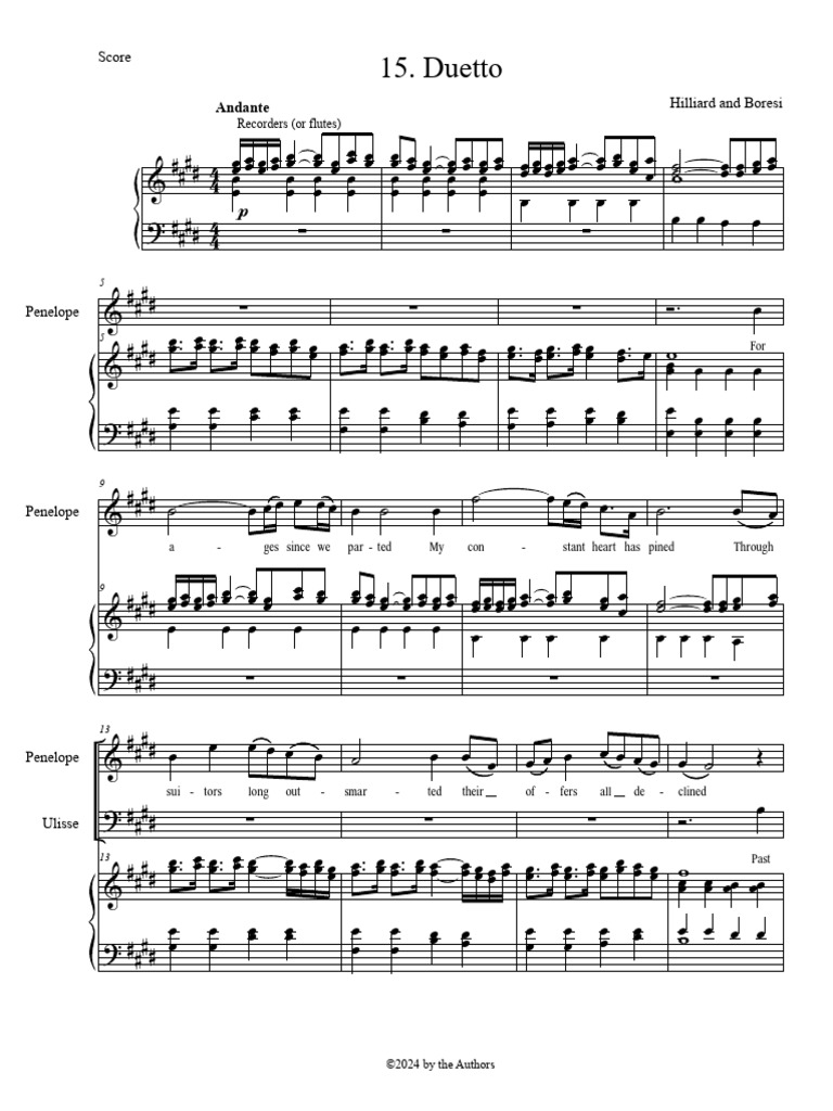 Duetto For Ages Since We Parted | PDF