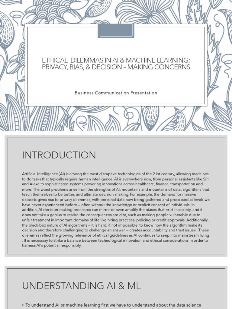 Ethical Dilemmas in Ai & Machine Learning | PDF | Artificial ...