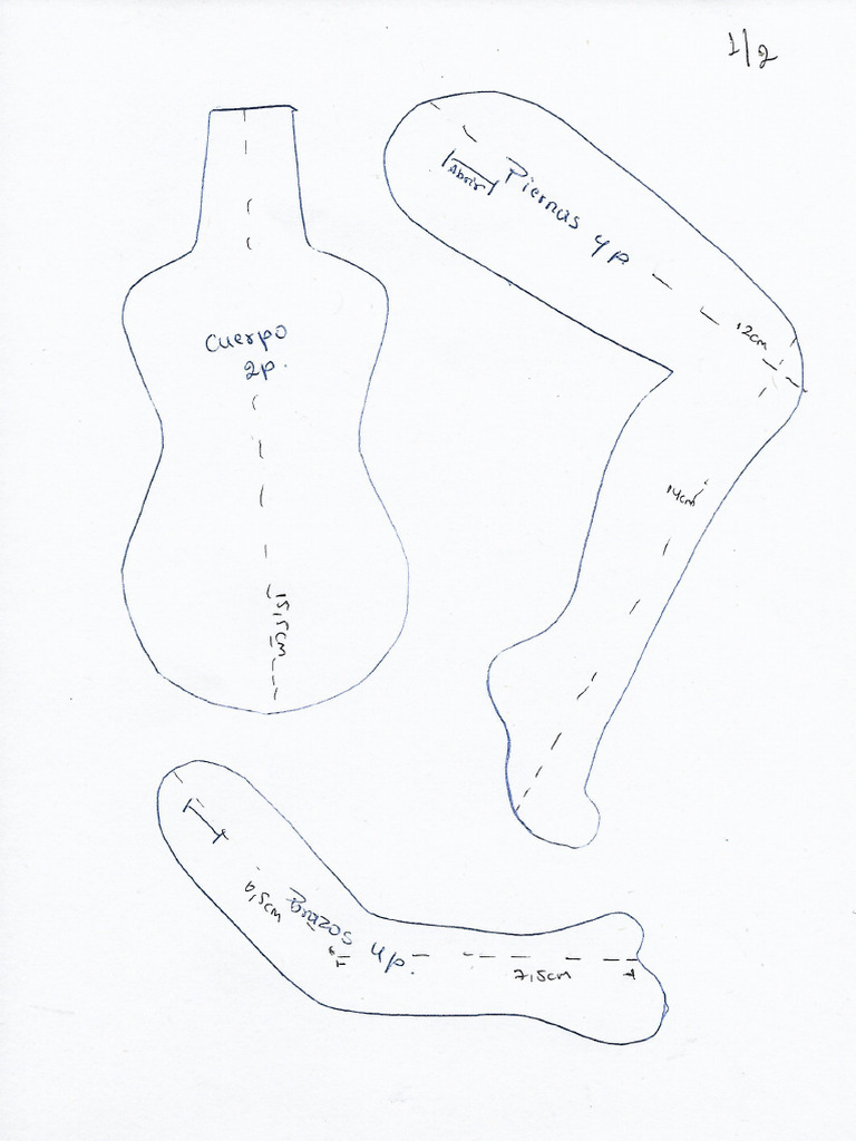 Molde Hada Sentada de Tela | PDF