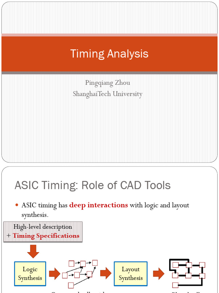 11 Timing Analysis Logic | PDF | Logic Synthesis | Computer Engineering