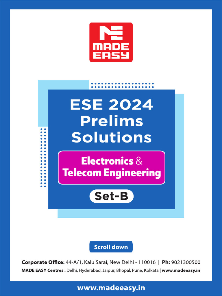 Ese 2024 Ece Made Easy Sol | PDF