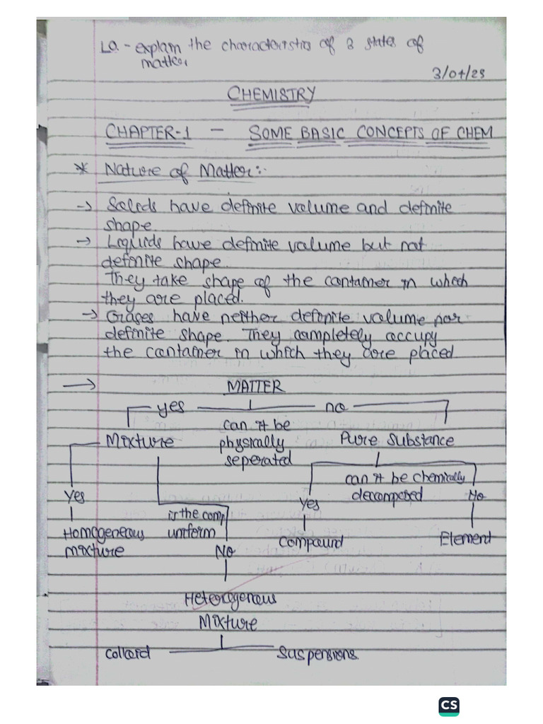 Chem - Lesson 1 | PDF