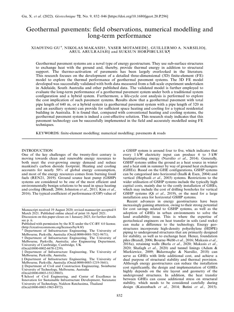 Geothermal Pavement | PDF | Heat Transfer | Physical Quantities