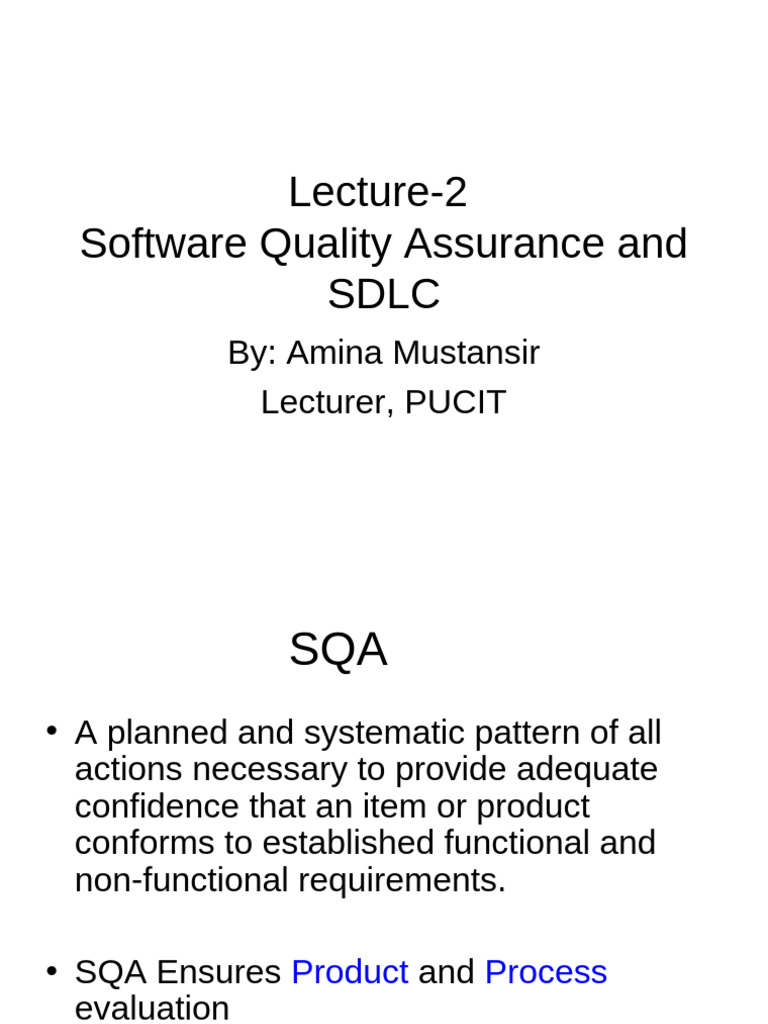Lecture 2 045110 | PDF | Audit | Quality Assurance