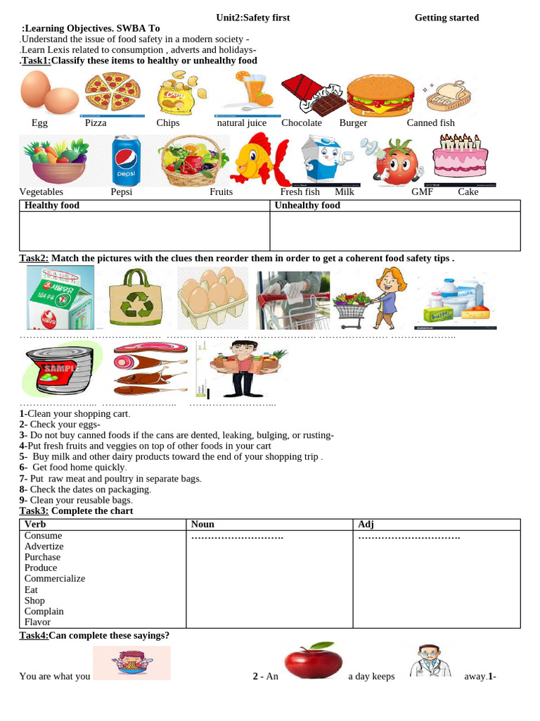 Food Safety Tips and Healthy Eating Guide | PDF