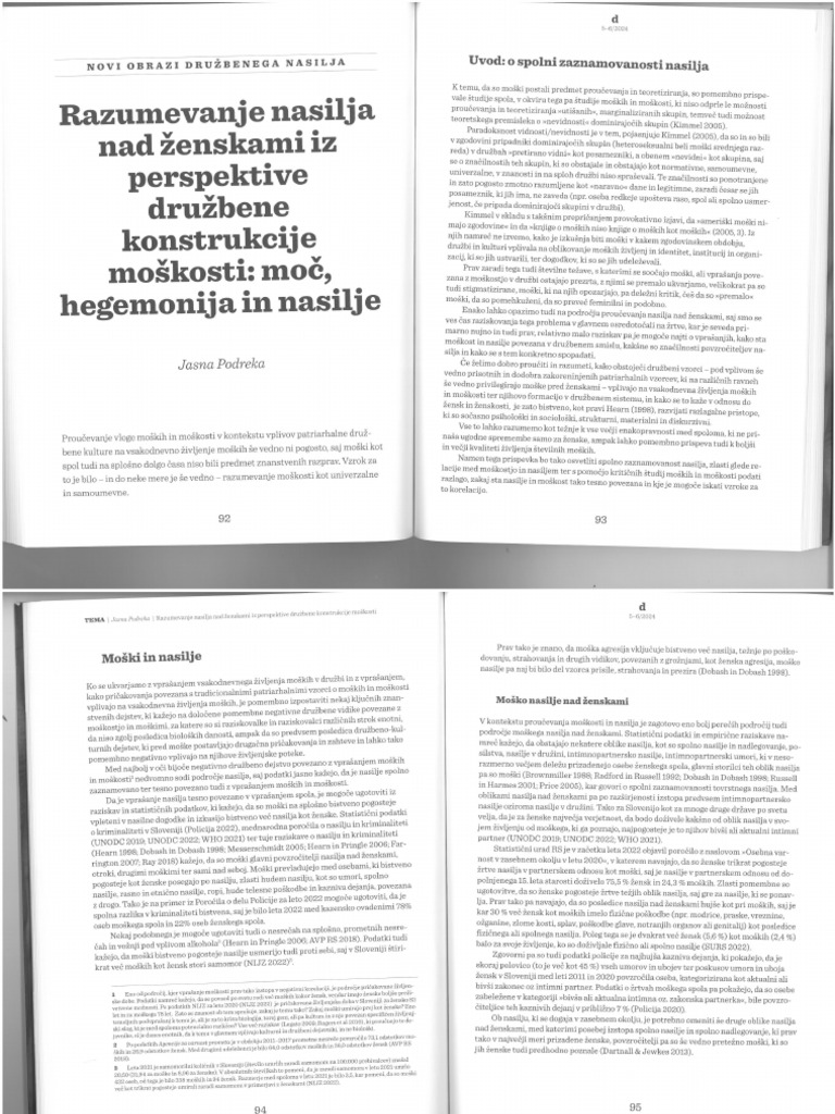 Razumevanje Nasilja... Jasna Podreka | PDF