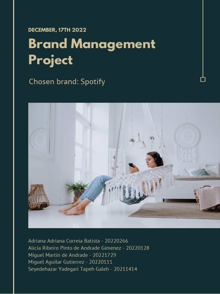 Brand Management Project | PDF | Spotify | Brand