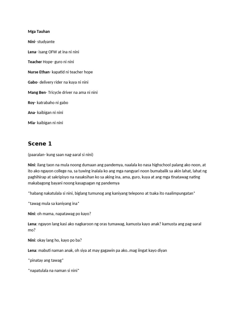 Short Filmscript | PDF