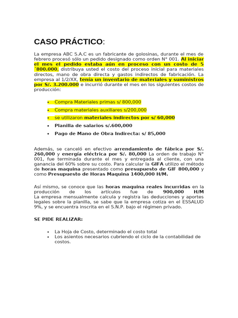 Caso Práctico E3 | PDF