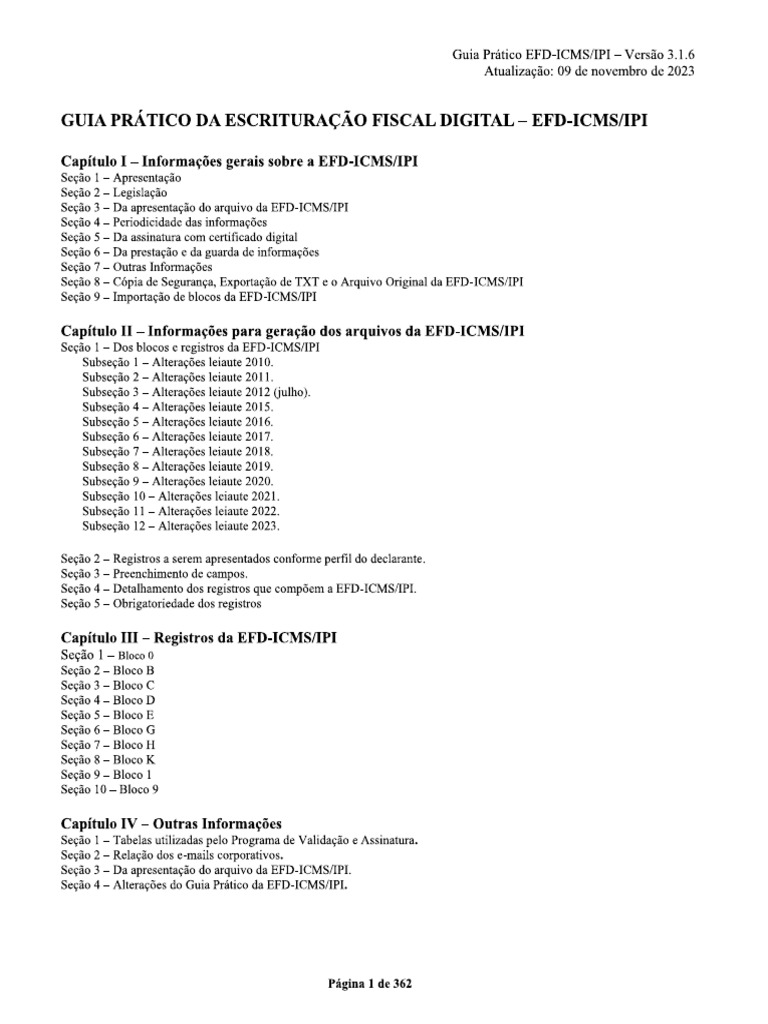 Manual Efd ICMS IPI | PDF