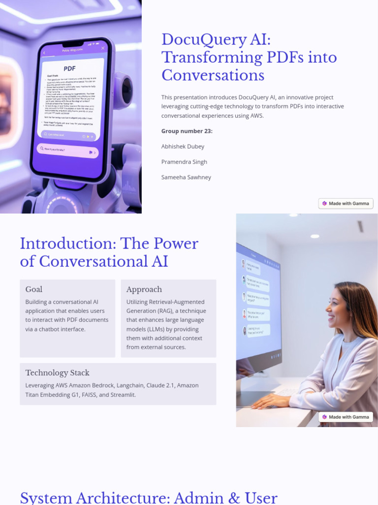 DocuQuery AI Transforming PDFs Into Conversations | PDF | Artificial Intelligence | Intelligence ...
