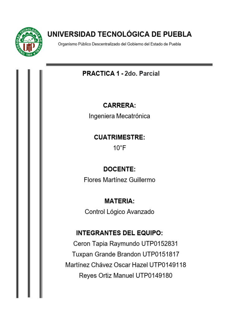 PRACTICA 1 - 2do. Parcial | PDF | Controlador lógico programable | Software PRACTICA 1 - 2do. Parcial | PDF | Controlador lógico programable | Software