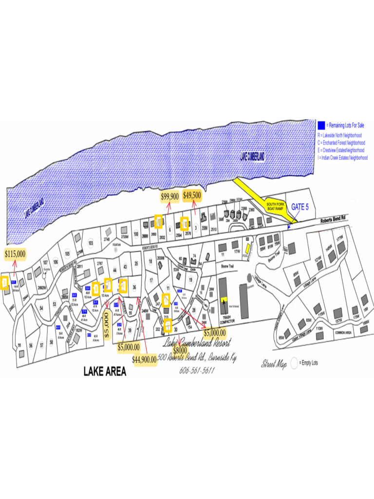 Lakeside Lots Large Map | PDF