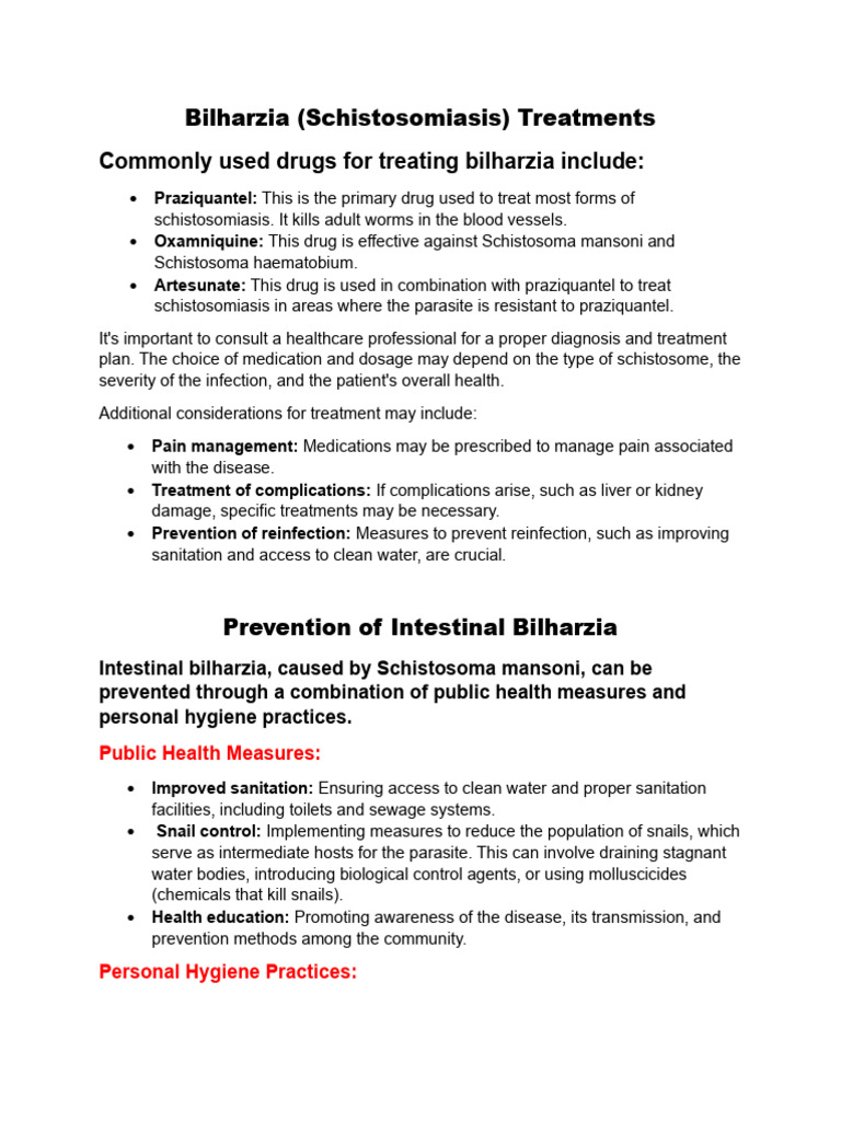 Bilharzia | PDF | Parasitology | Epidemiology