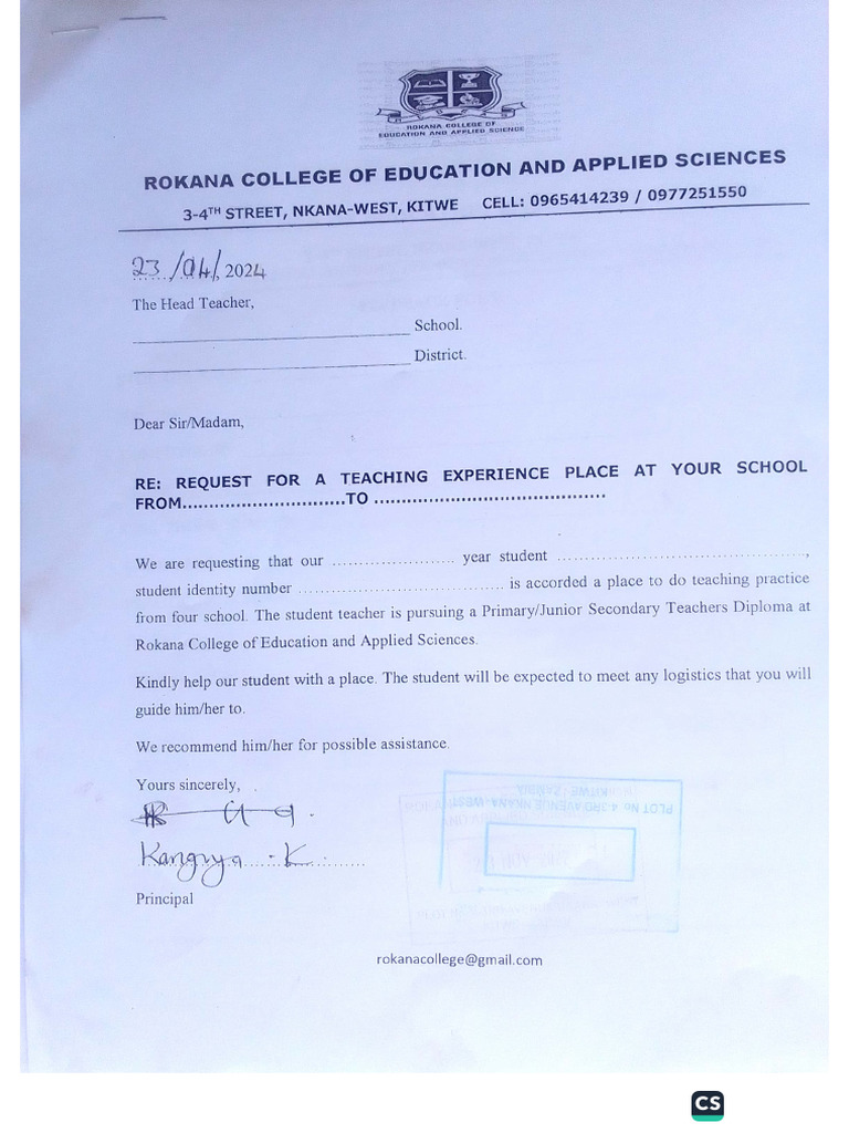 TP Letter | PDF