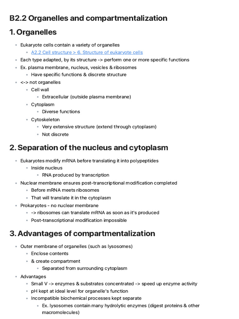 B2.2 Organelles and Compartmentalization | PDF | Chloroplast ...