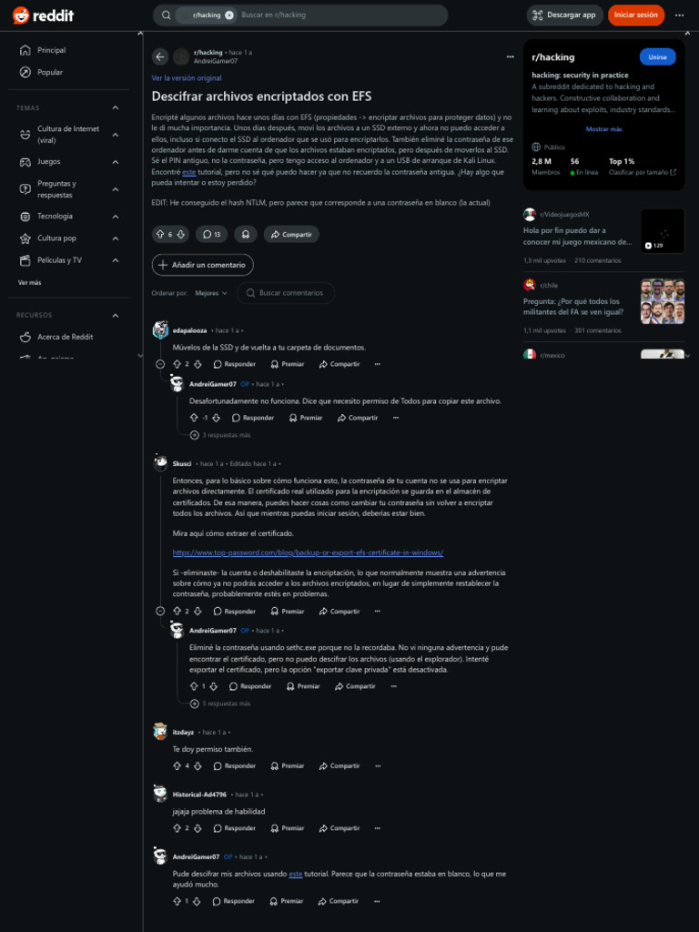 Decrypt EFS-encrypted Files - R - Hacking | PDF | Contraseña | Archivo de computadora