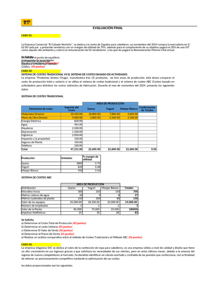 Examen Final Cii | PDF | Business | Economias