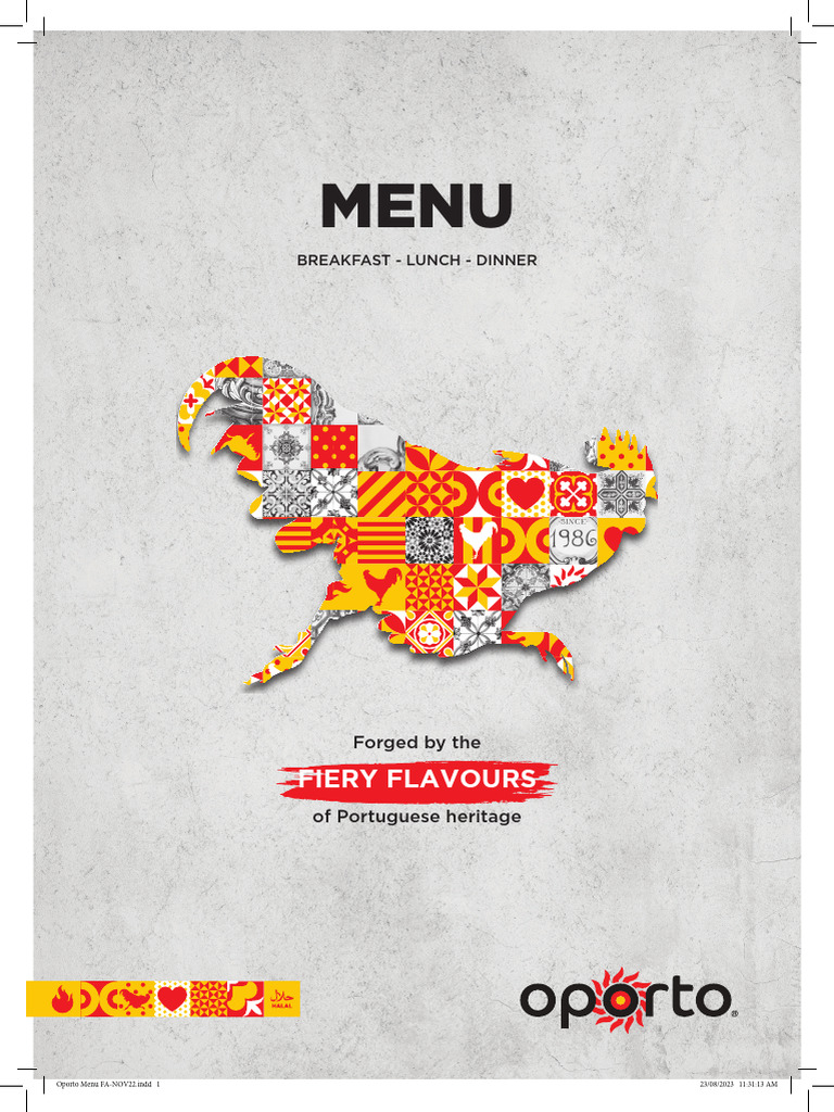 Oporto Menu 2023 2 | PDF