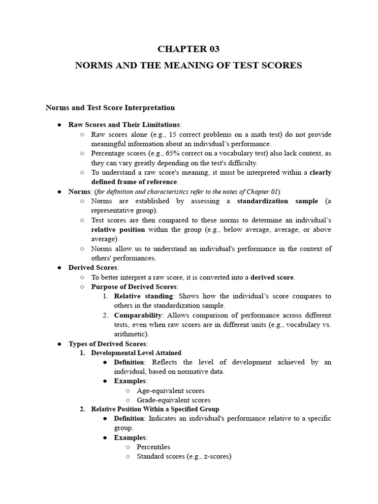 Understanding Test Scores and Norms | PDF | Standard Deviation ...