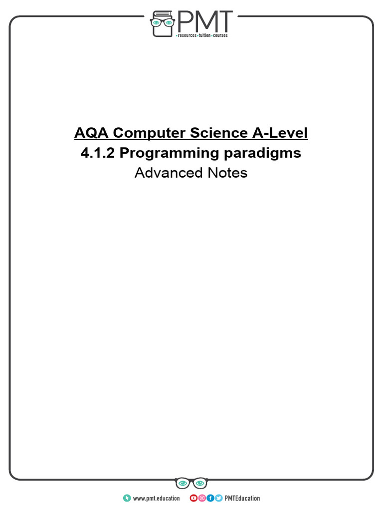 12 Programming Paradigms Advanced Pdf Class Computer Programming Method Computer 1344