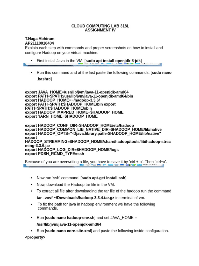 Ap21110010351 4 | PDF | Apache Hadoop | Virtual Machine