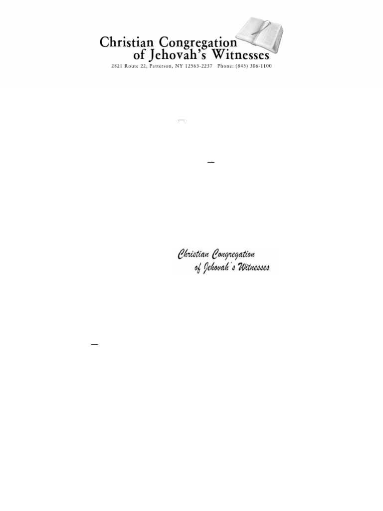 Christian Congregation of Jehovah's Witnesses: Questions Answered in ...