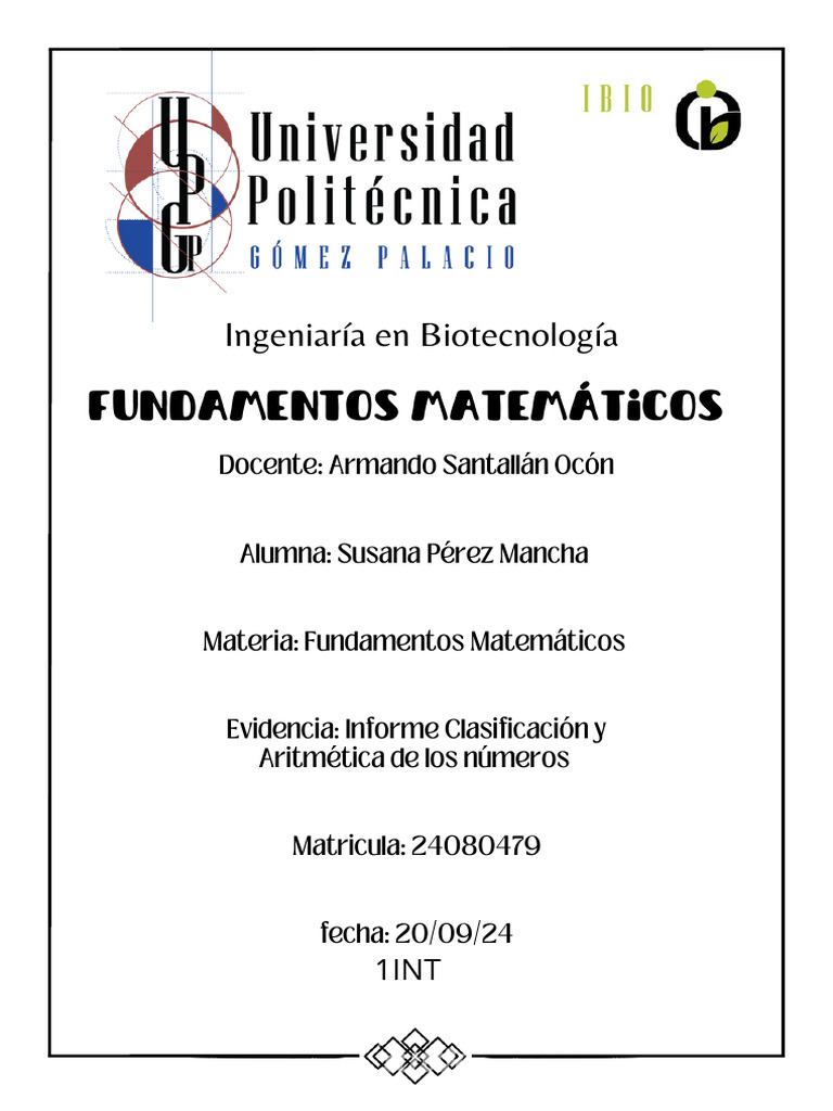 Informe Matematicas - Merged | PDF | Aritmética | Números