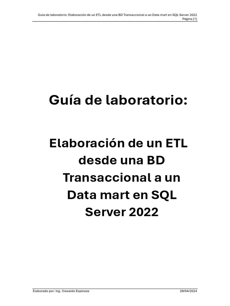 Guía de Laboratorio SSIS - Ejecucion de Paquete DTSX | PDF | Servidor SQL de Microsoft | SQL