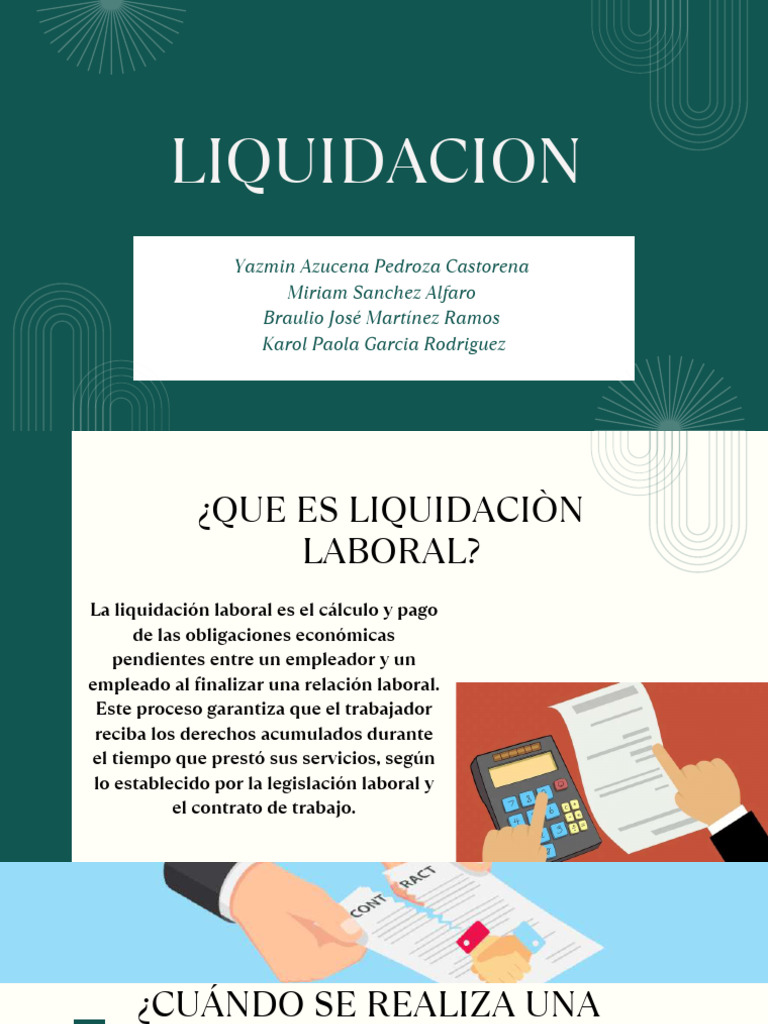 Guía sobre Liquidación y Finiquito Laboral | PDF | Derecho laboral ...