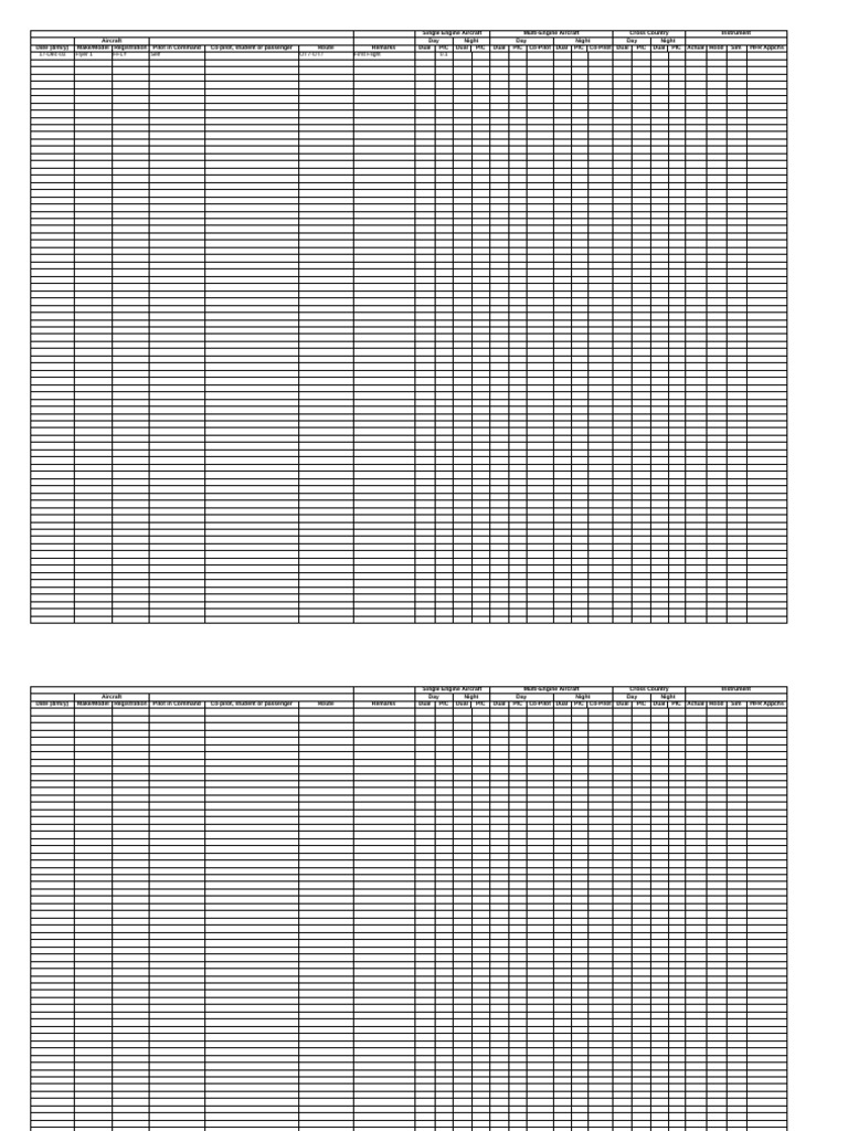 Ez Logbook | PDF | Aviation | Aircraft